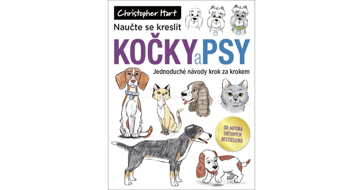 Naučte se kreslit kočky a psy - HART CHRISTOPHER | ACADEMIA